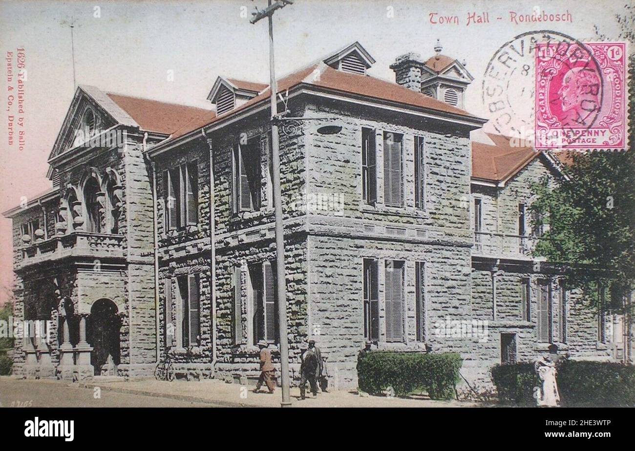 Rondebosch Town Hall early 1900s Stock Photo - Alamy