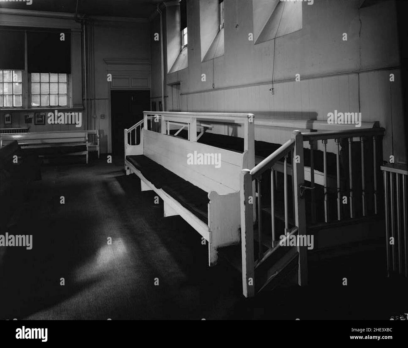 ROOM A (WEST ROOM) LOOKING SOUTHWEST. The windows above the original ...