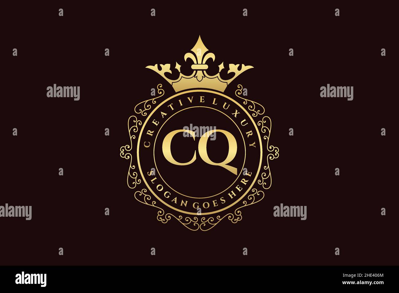 Cq letter design hi-res stock photography and images - Alamy