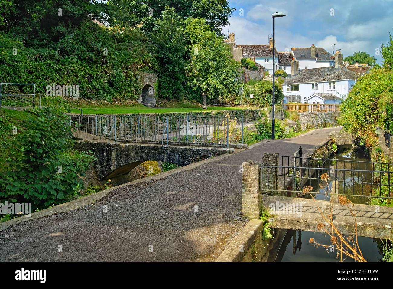 UK,Dorset,Lyme Regis,The Lynch and River Lym in Summer Stock Photo - Alamy