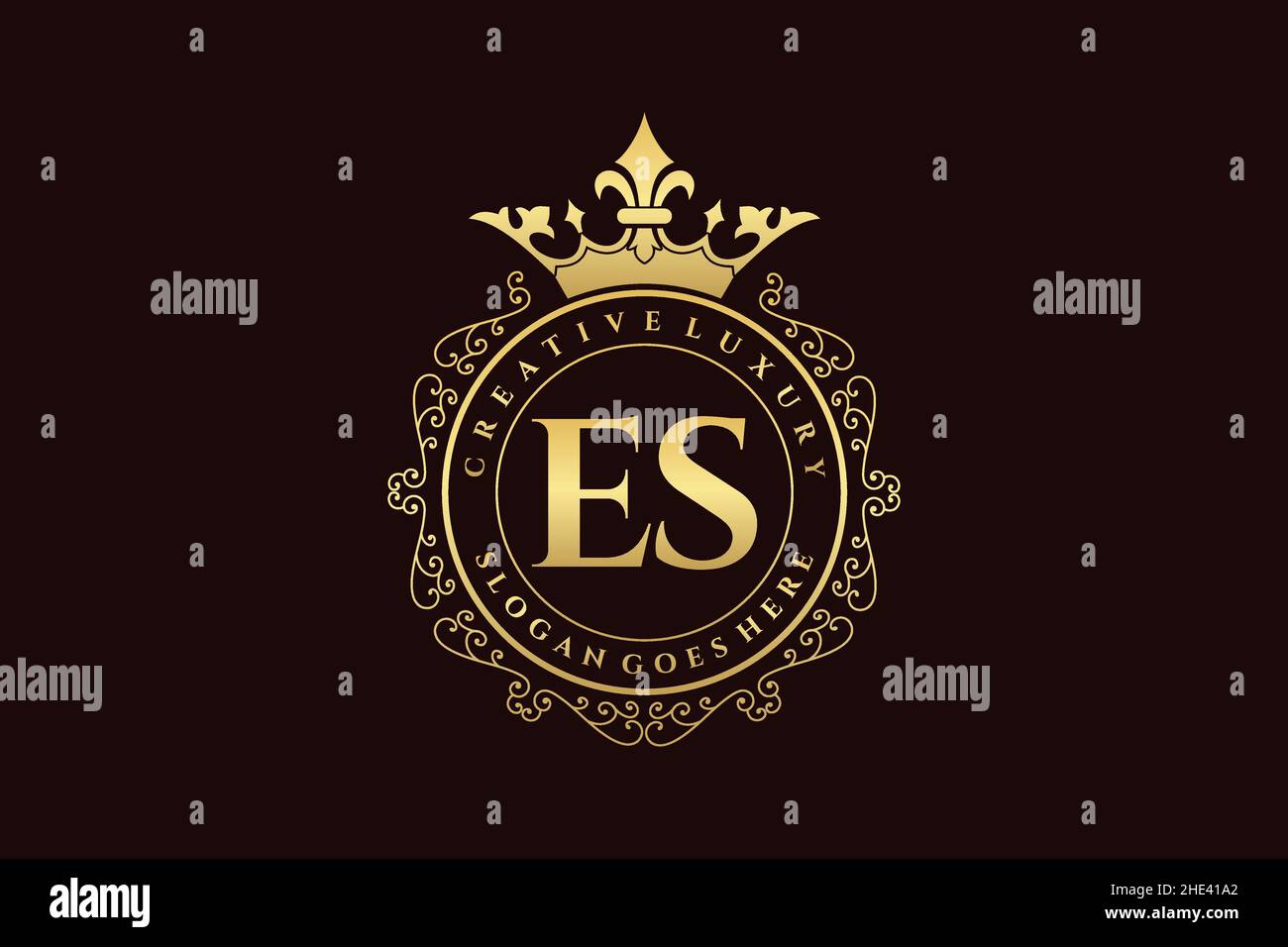 Es initial Stock Vector Images - Alamy
