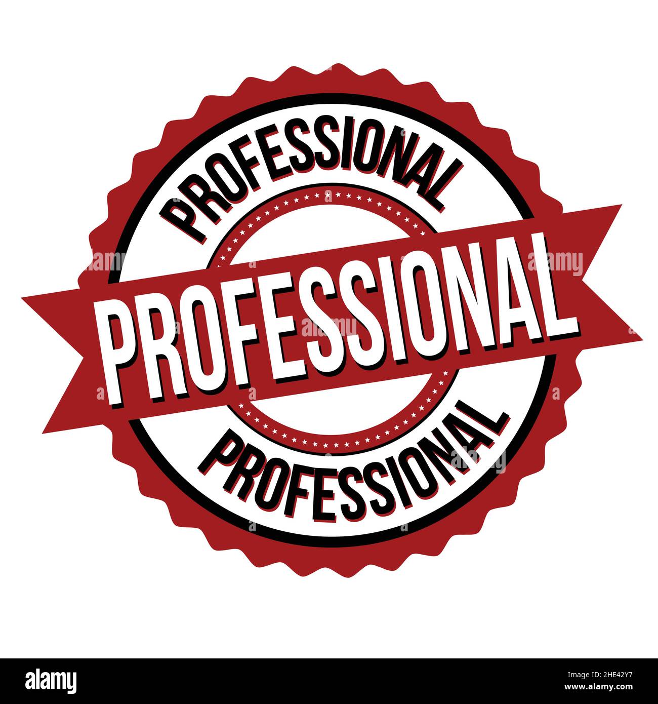 Professional label or sticker on white background, vector illustration ...