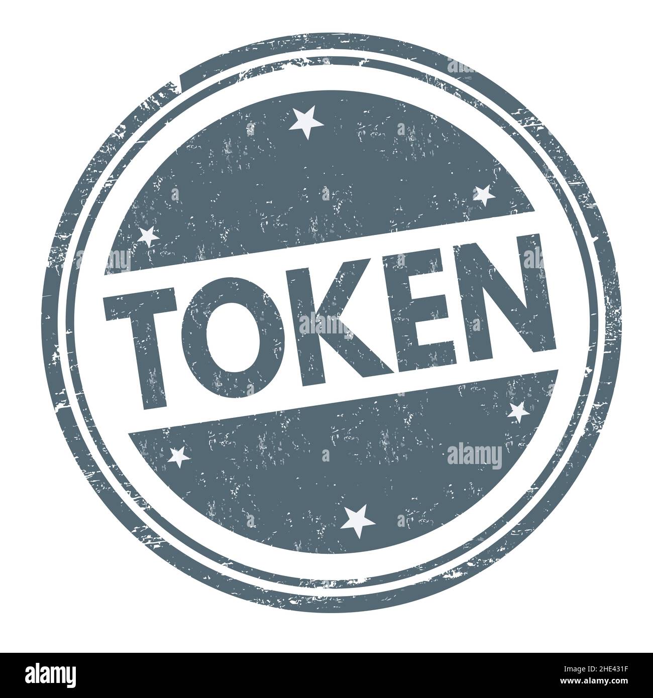 Token grunge rubber stamp on white background, vector illustration ...