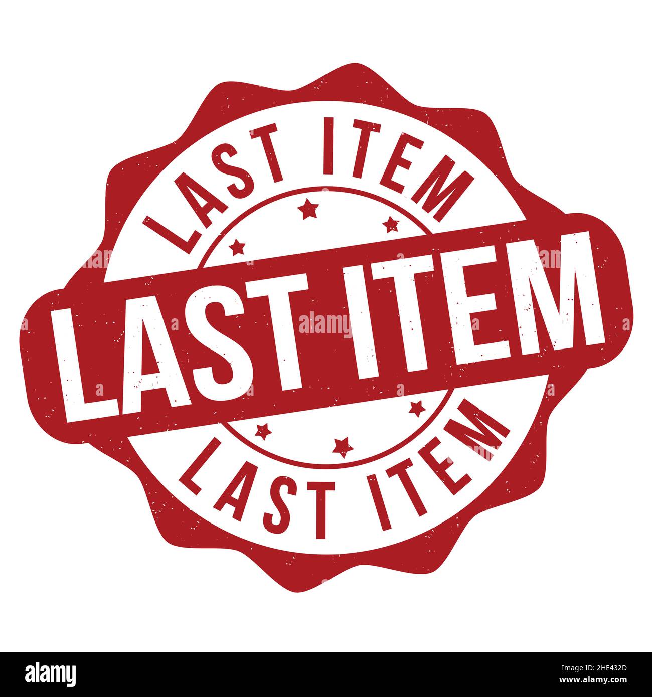 Last item grunge rubber stamp on white background, vector illustration ...