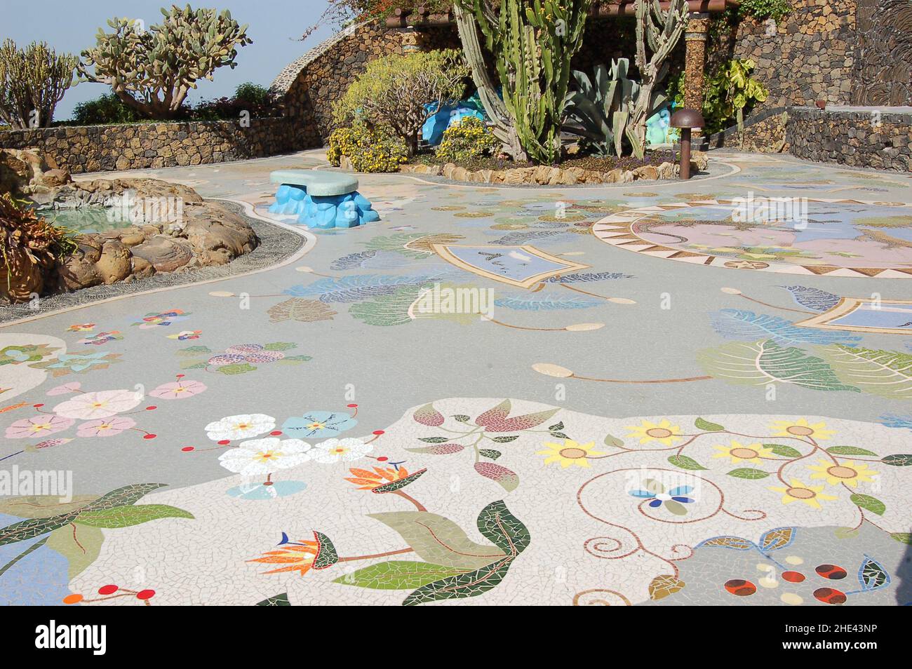 Plaza de la Glorieta, floor mosaic, designed by Luis Morera, Las ...