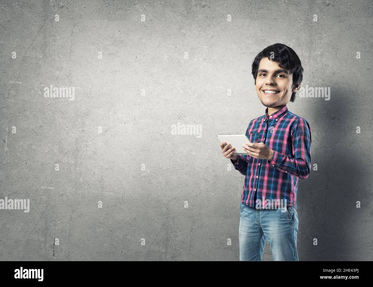 He has smart head Stock Photo - Alamy