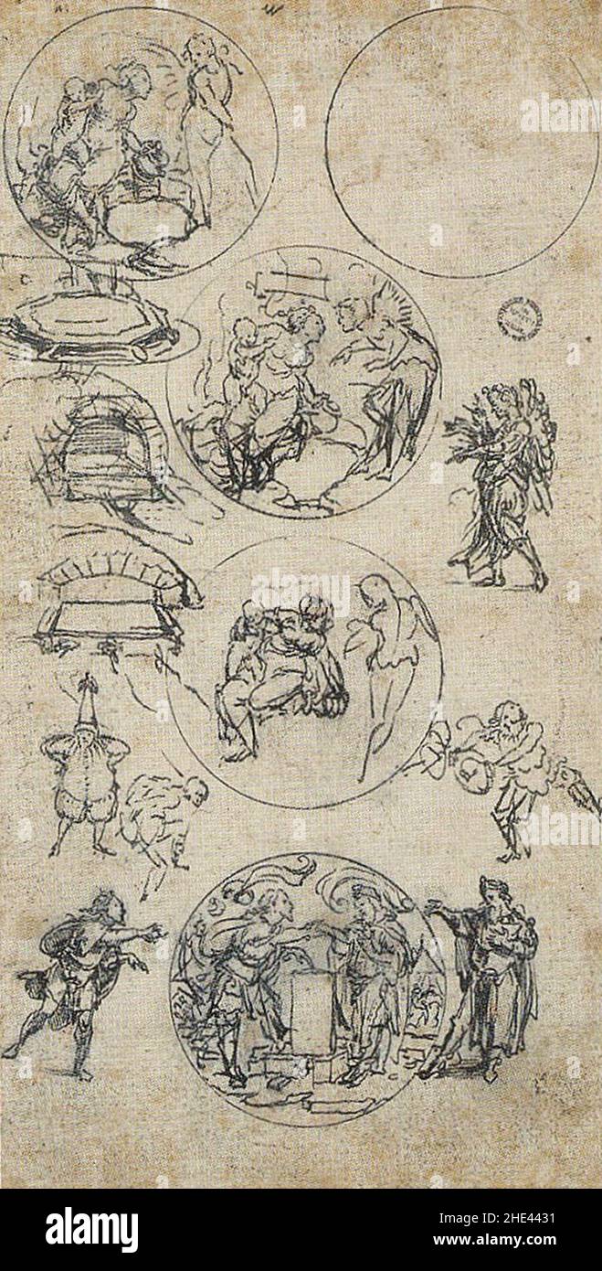 Roundels with Old Testament themes, designs by Hans Holbein the Younger ...