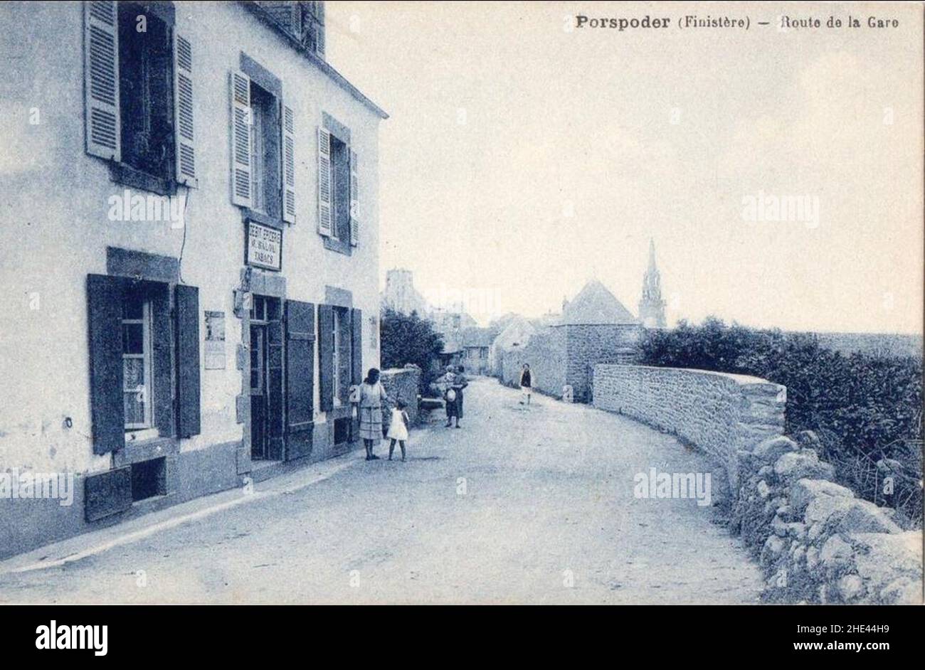 Route de la gare Porspoder Stock Photo - Alamy