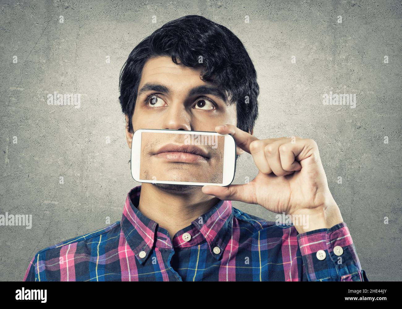Man with mobile phone Stock Photo - Alamy