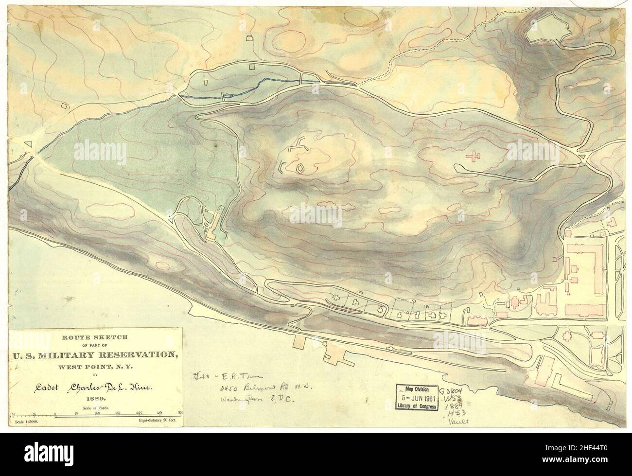 Route sketch of part of U.S. Military Reservation, West Point, N.Y ...