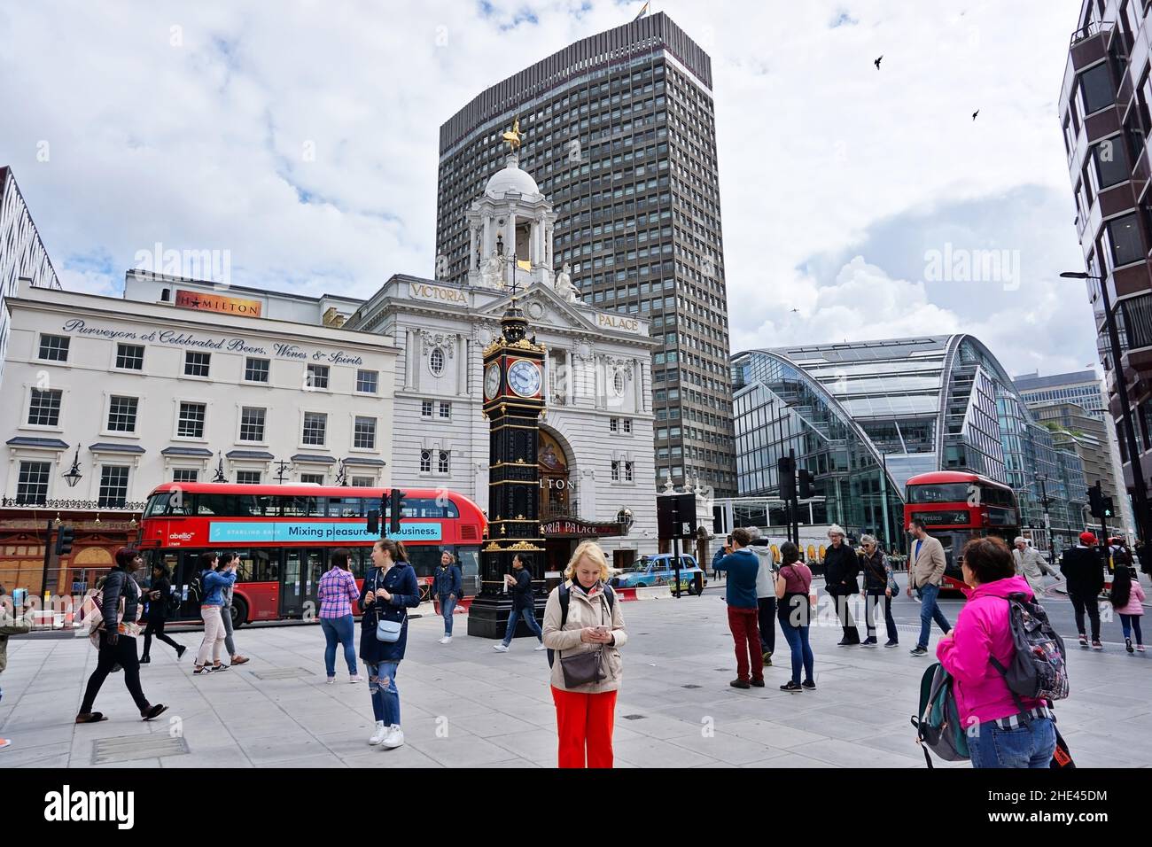 Little Ben, clock tower at the Vauxhall Bridge Road and Victoria Street ...