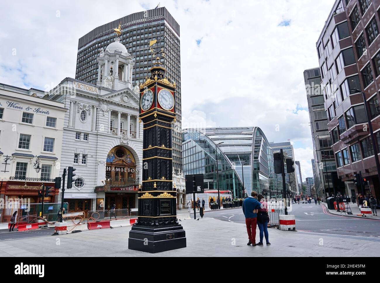 Little Ben, clock tower at the Vauxhall Bridge Road and Victoria Street ...