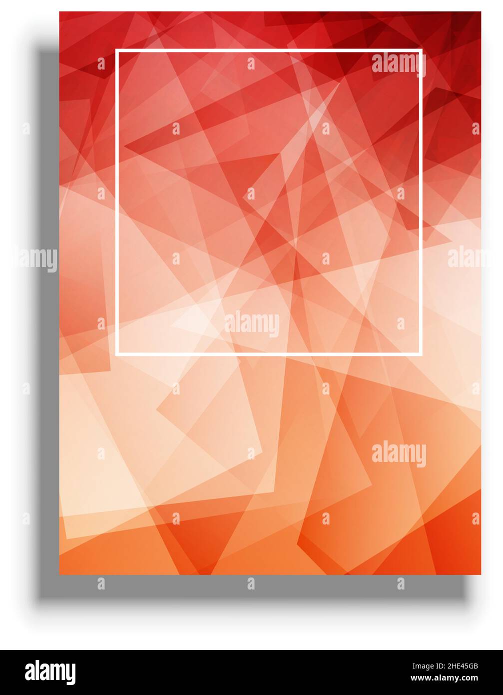 Presentation cover template, red vector background, geometric vector ...