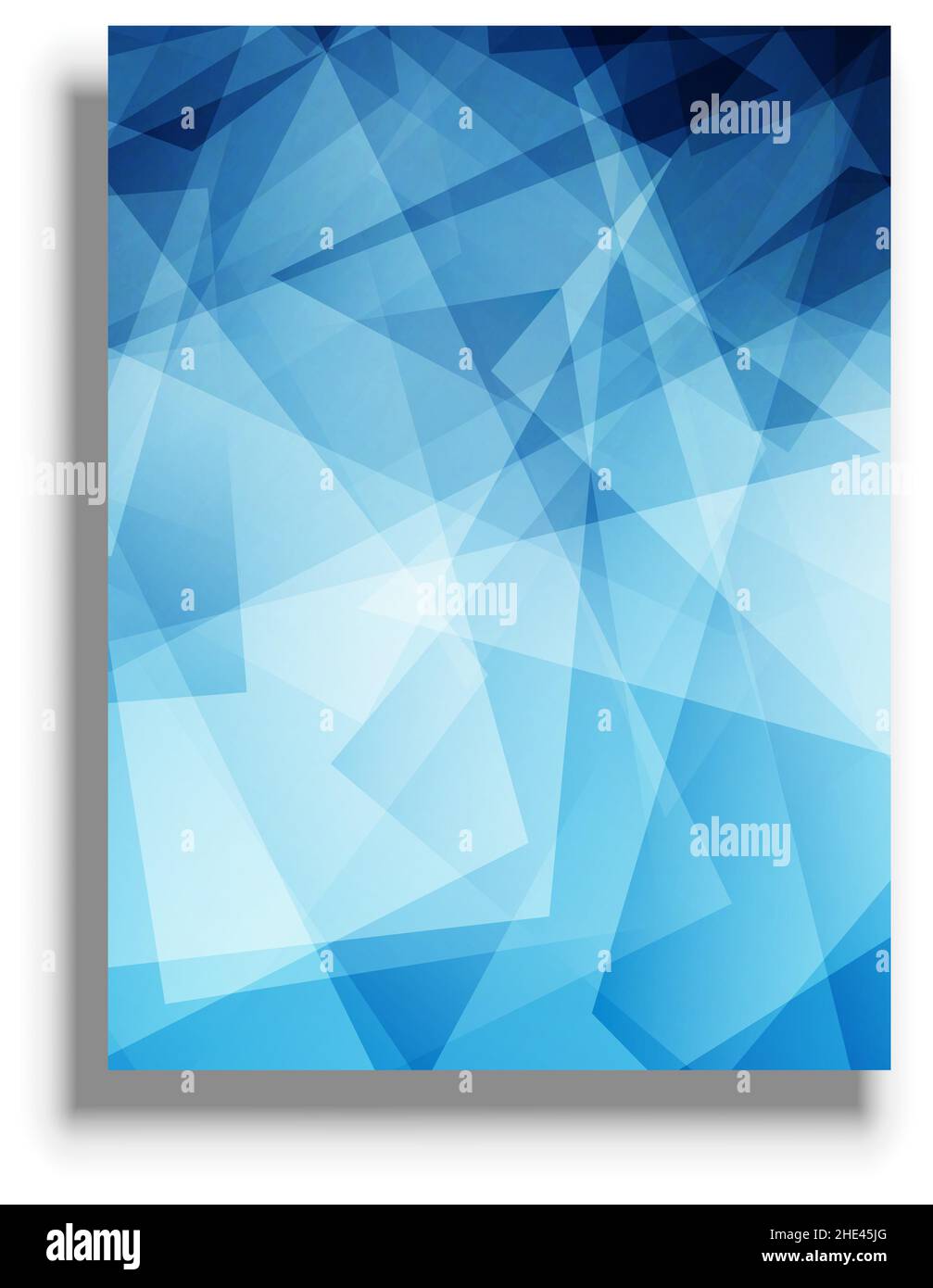 Presentation cover template, blue vector background, geometric vector ...