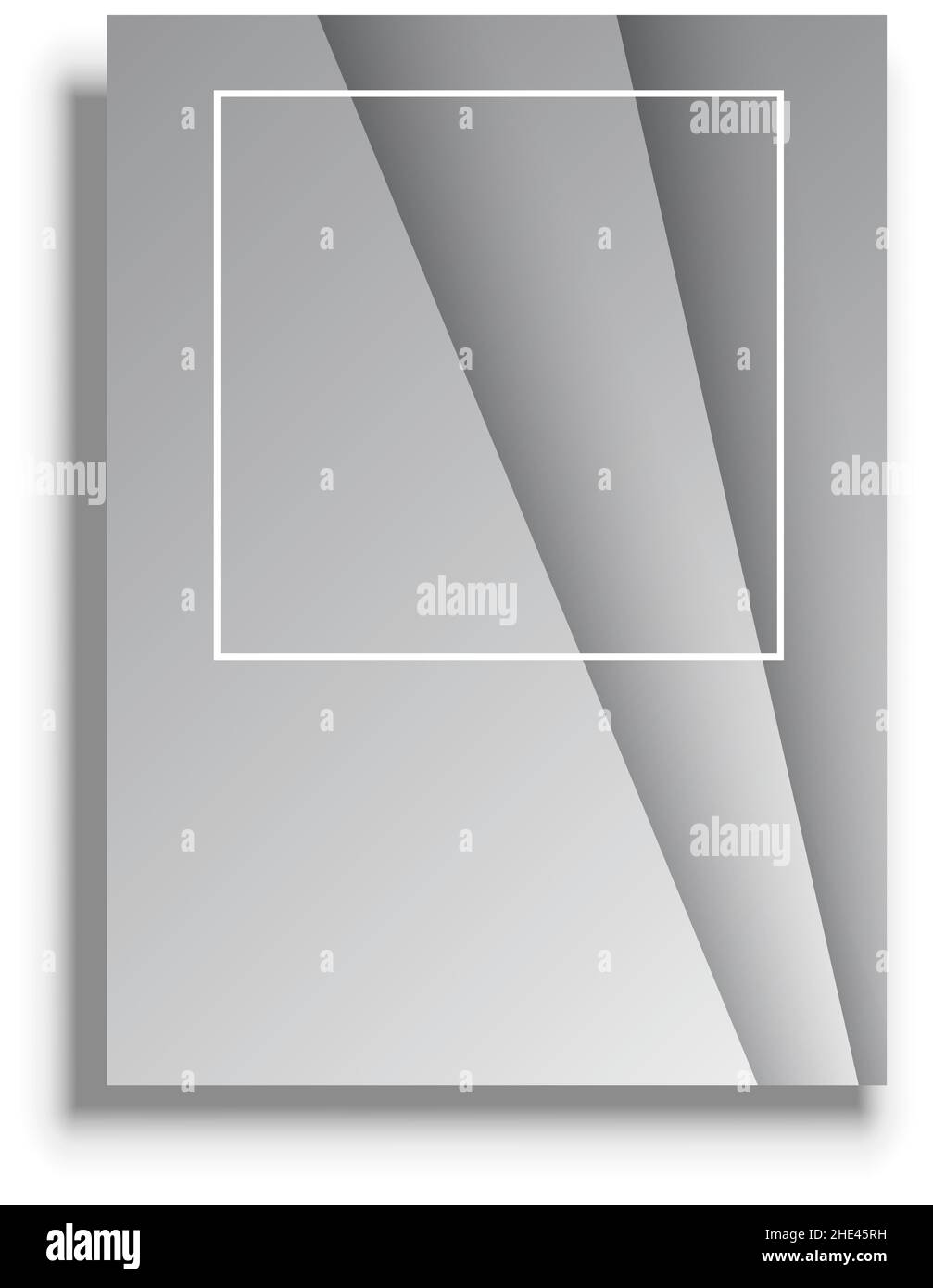 Presentation or book cover template, grey vector background, geometric ...