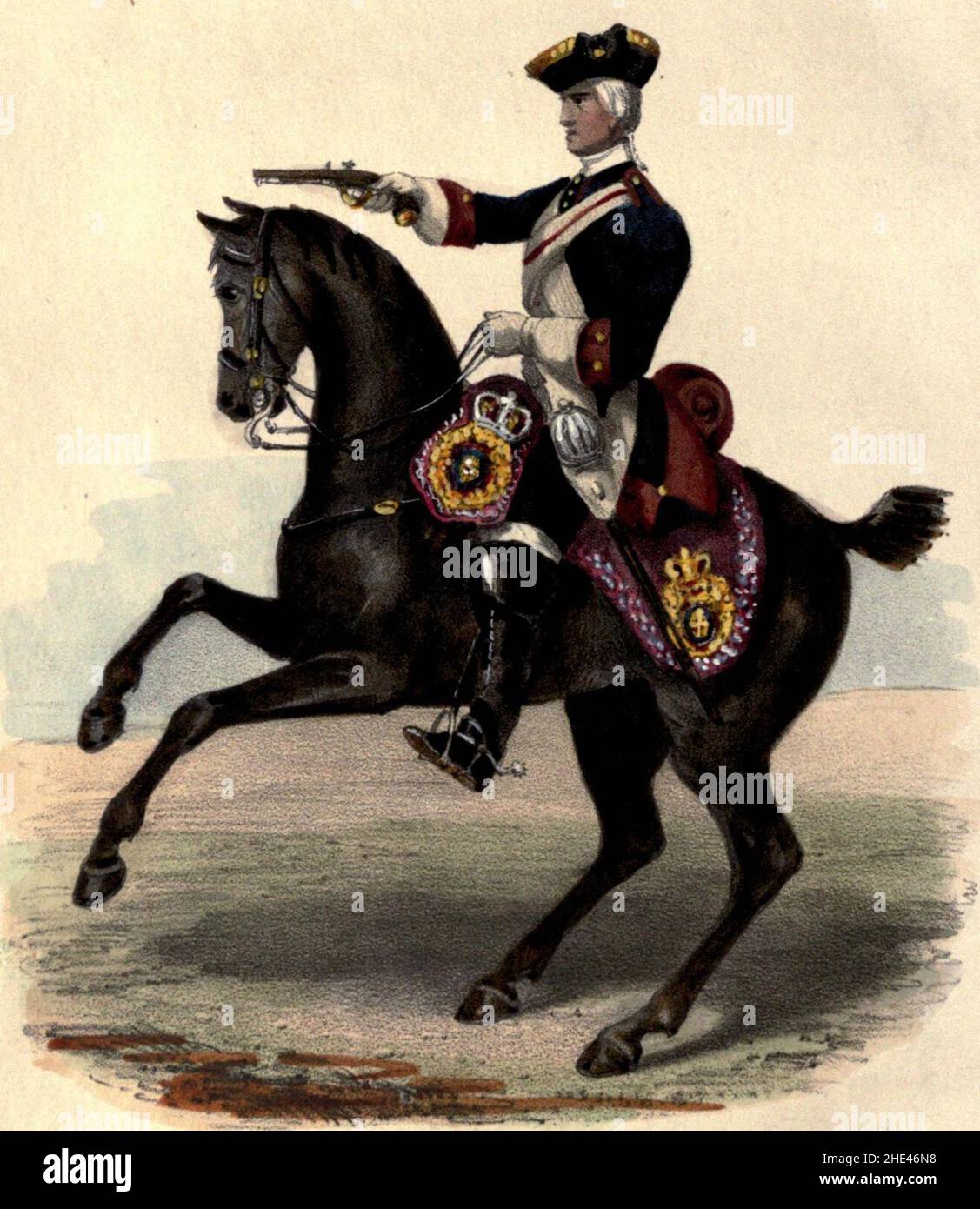 Royal Horse Guards uniform, 1742 Stock Photo - Alamy