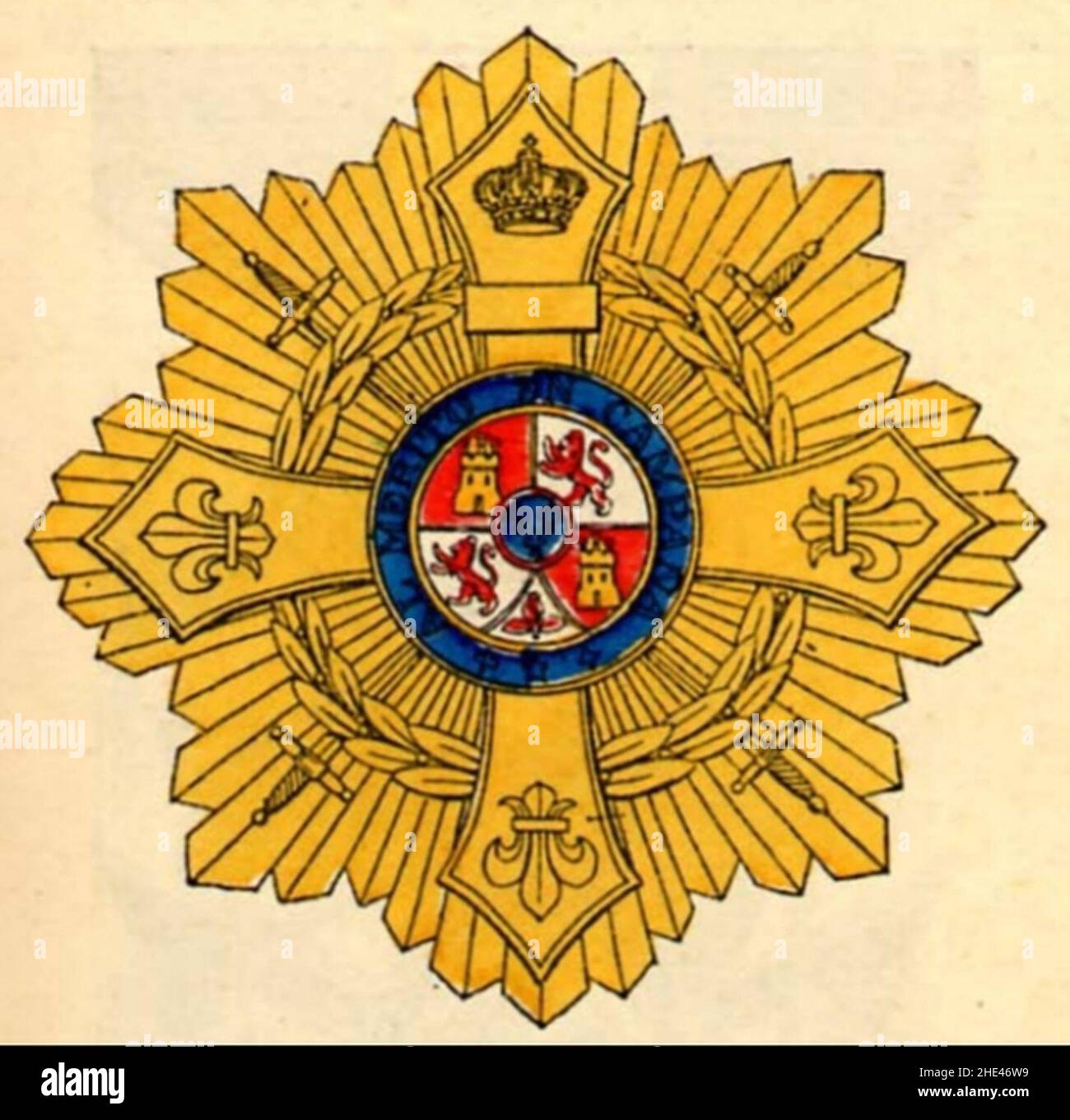 Royal Military and Naval Order of Maria Christina Stock Photo - Alamy