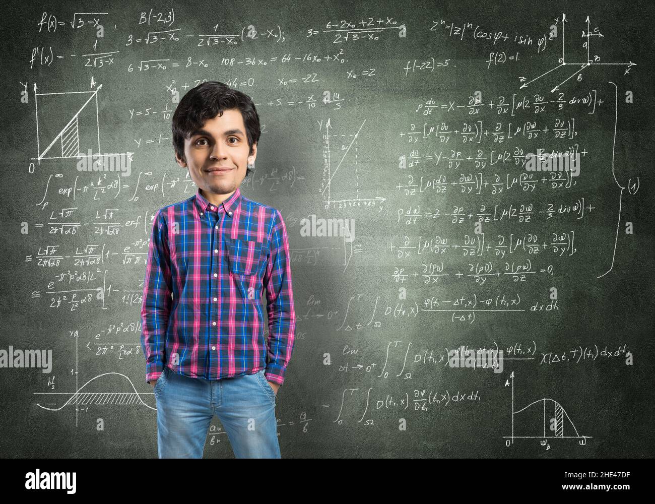 He has smart head Stock Photo - Alamy