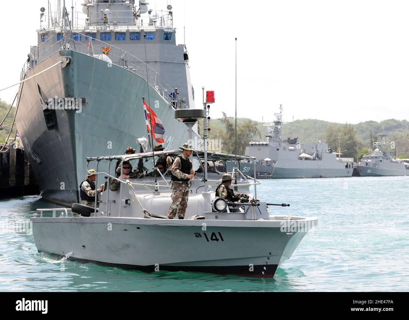 Royal Thai Navy harbor defense boat Stock Photo - Alamy