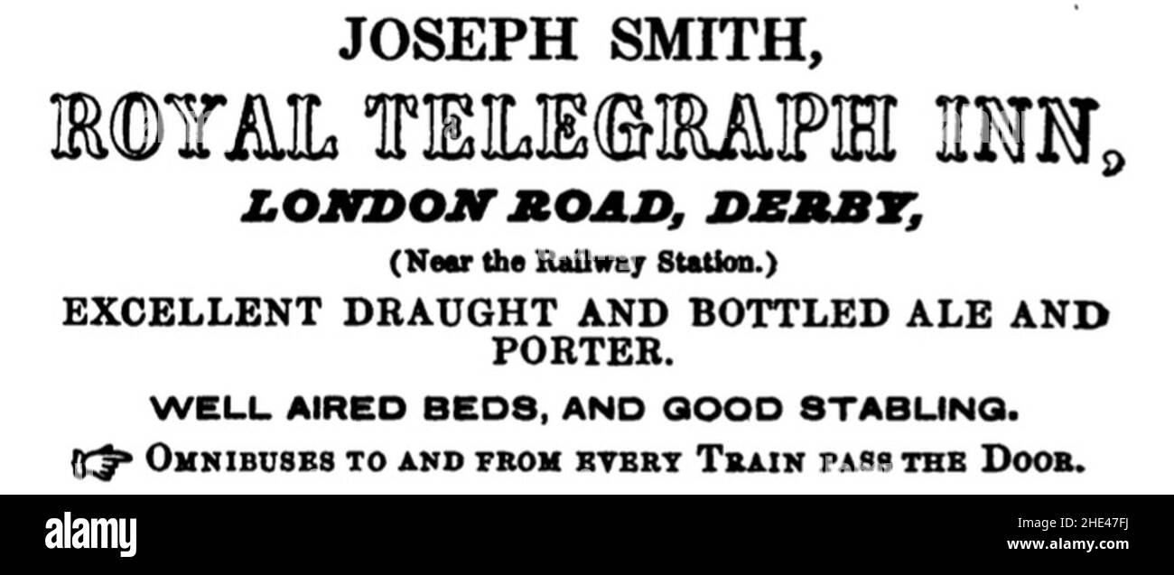 Royal Telegraph Inn, Derby Stock Photo - Alamy