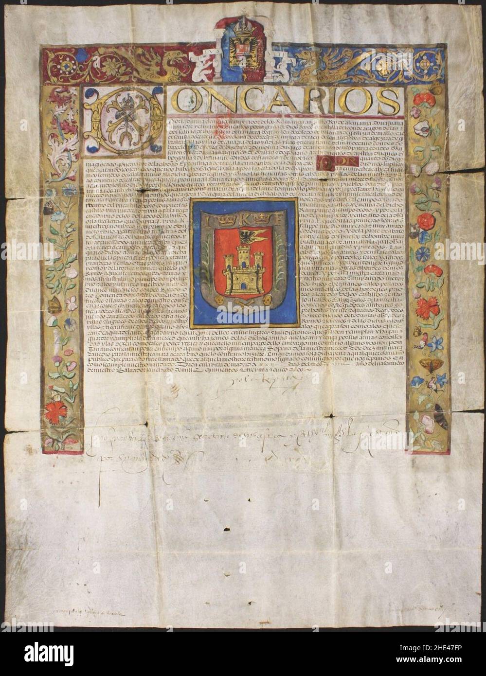 Royal Writ of the Foundation of the City of Tlaxcala WDL2963 Stock ...