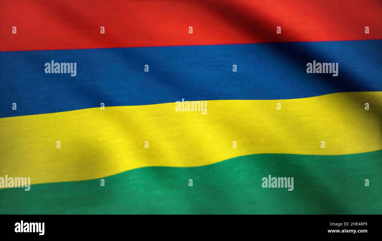 Seamless Loopable Flag of Mauritius. Mauritius Flag. Background ...
