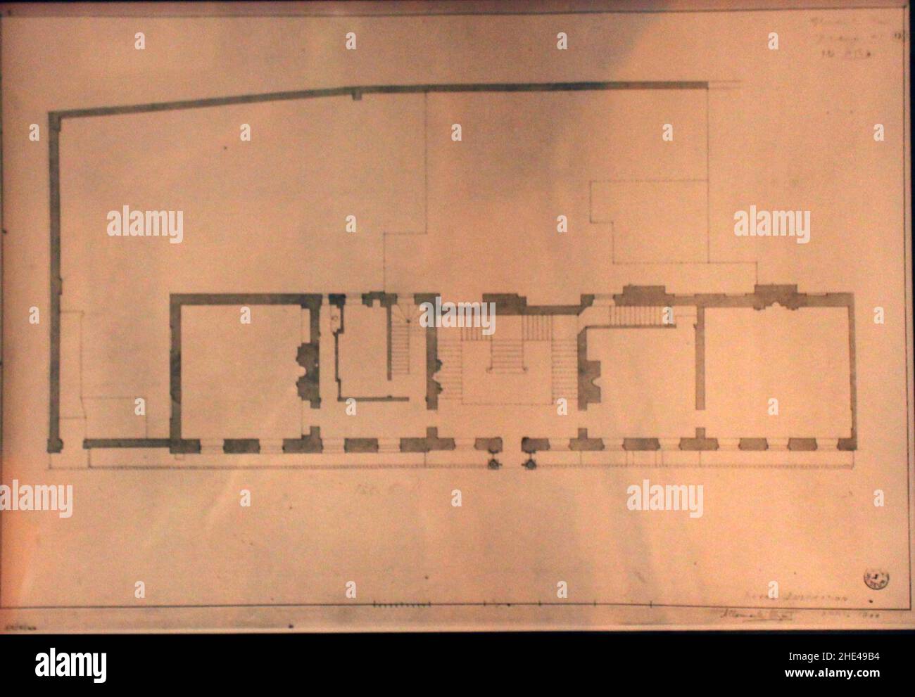 RSA 2014 - 1799 ground floor plan Stock Photo - Alamy
