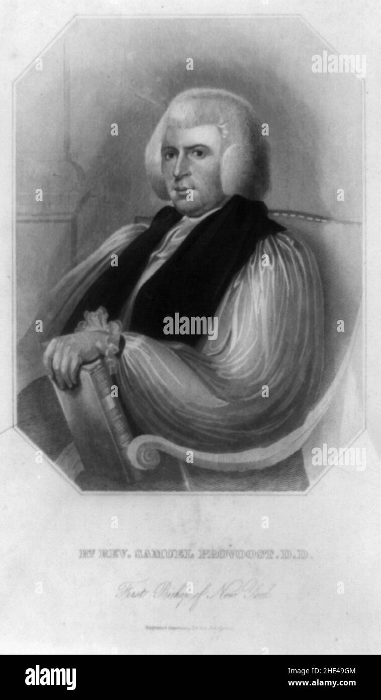 Rt. Rev. Samuel Provoost, D.D., first bishop of New York Stock Photo ...