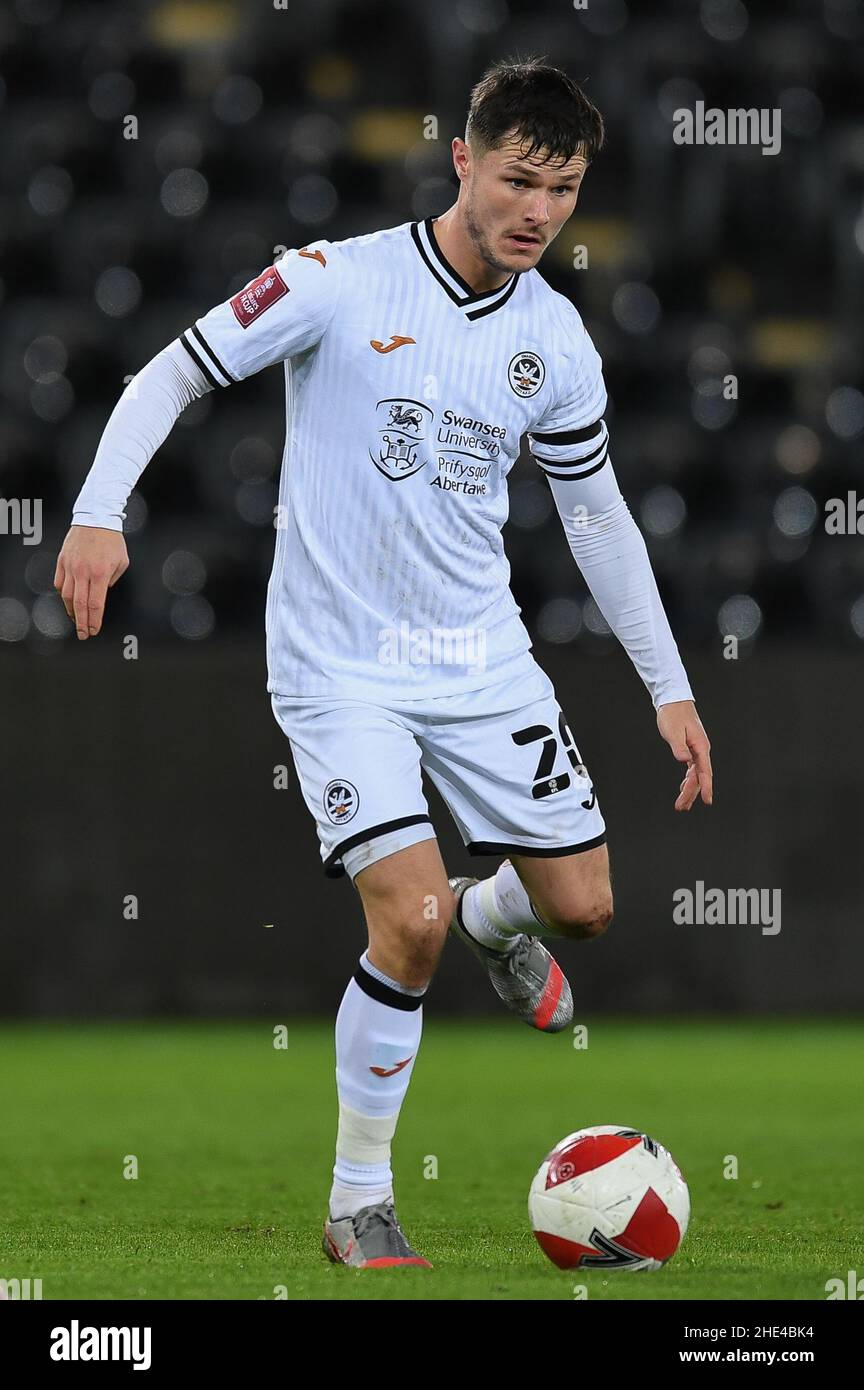 Liam Cullen #20 of Swansea City in action during the game Stock Photo ...