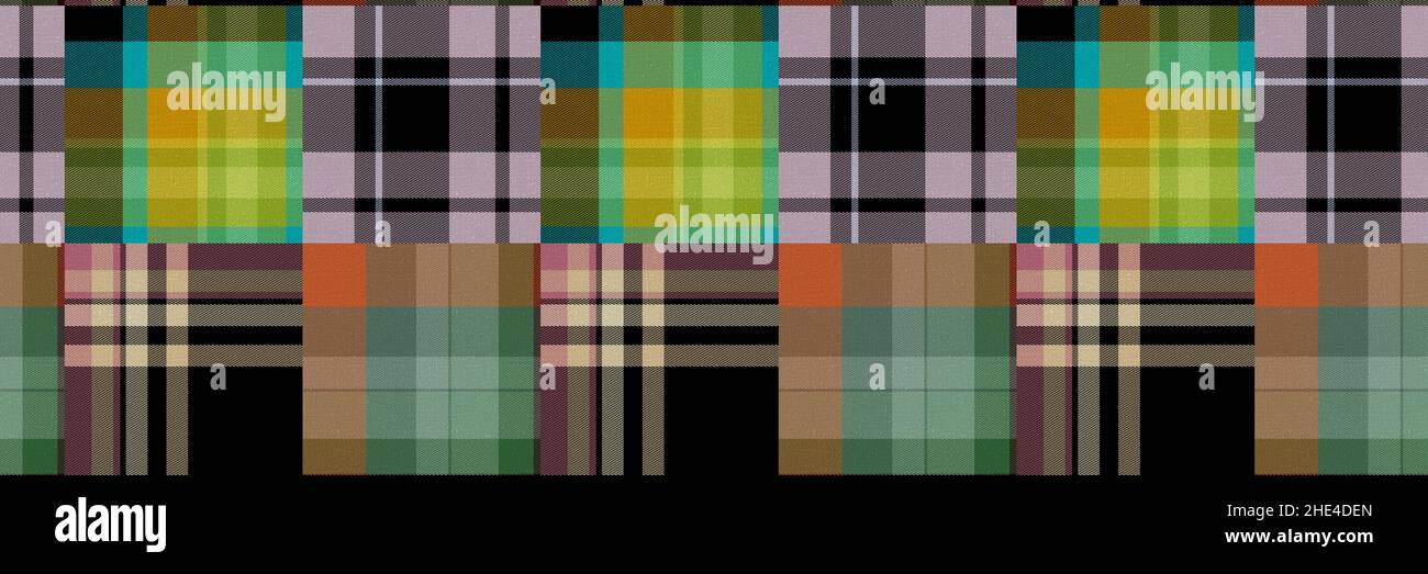 Classic winter tartan plaid seamless edging border. Modern gingham ...