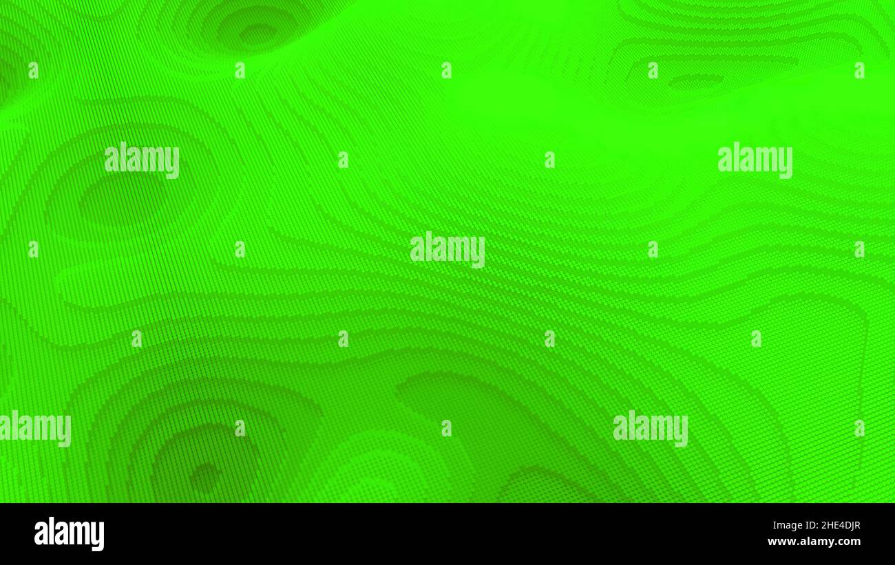 Wavy bright green surface with ripples and grains, seamless loop ...
