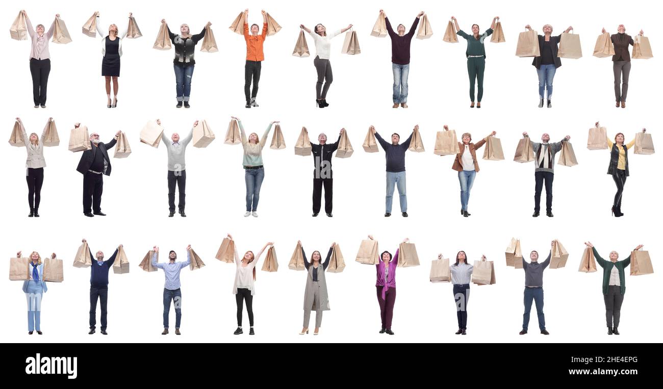 Long queue shopping Cut Out Stock Images & Pictures - Alamy