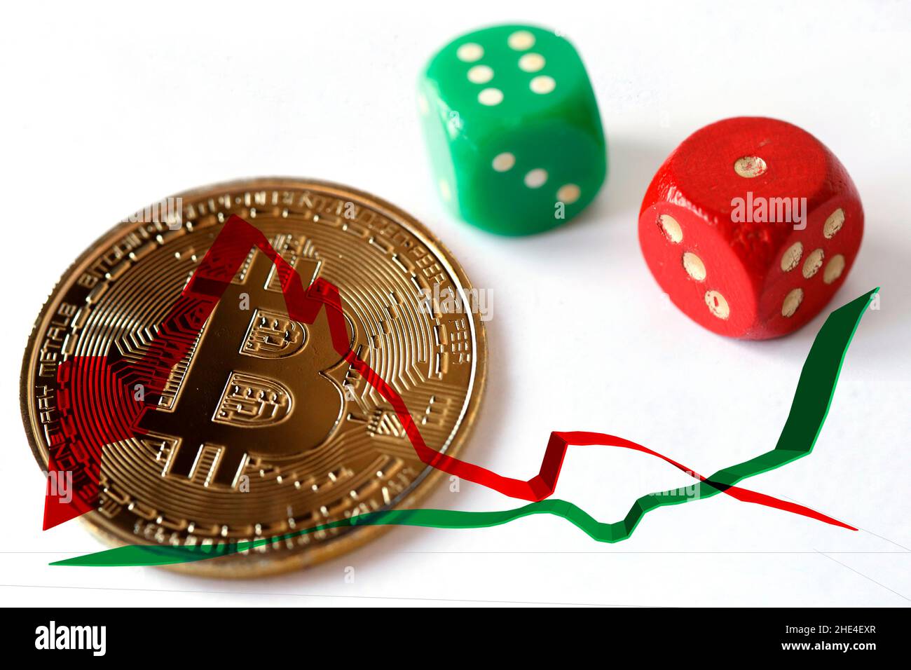 a-red-and-green-dice-a-cryptocurrency-coin-in-combination-with
