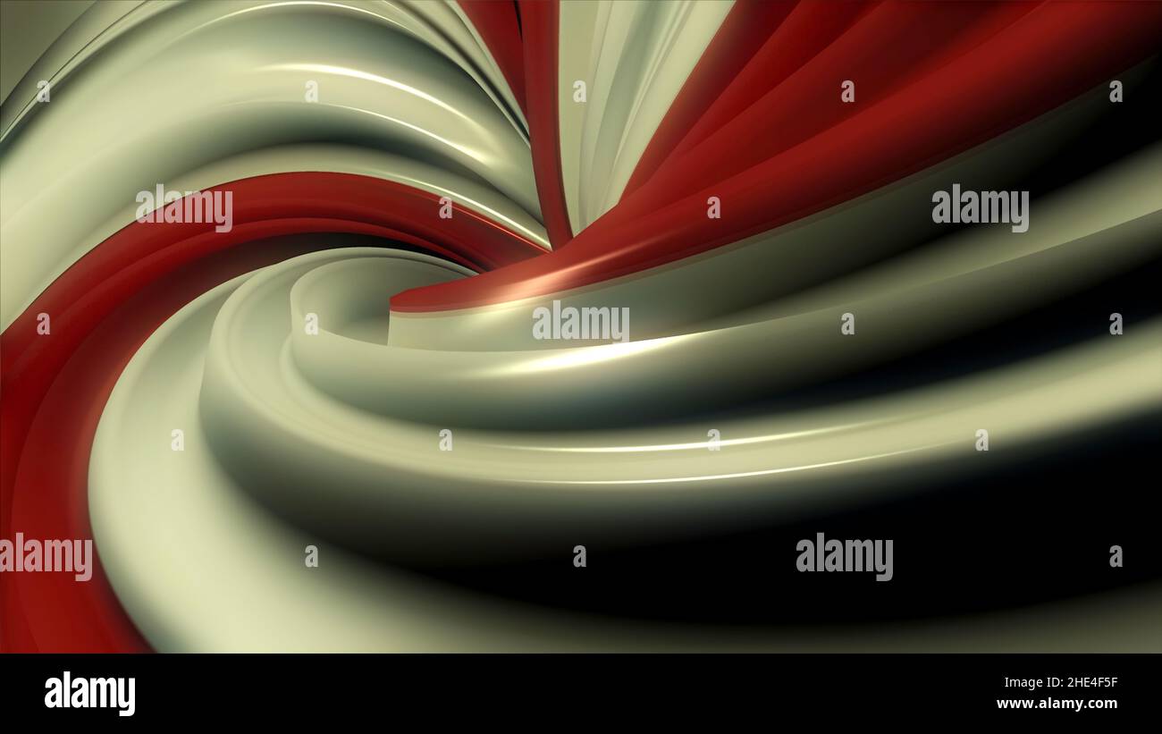 3D colorful animation of a circle or ring. Hypnotic spiral illusion ...