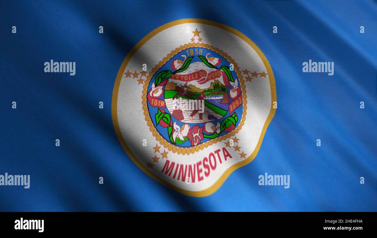 Minnesota flag waving background seamless hi-res stock photography and ...