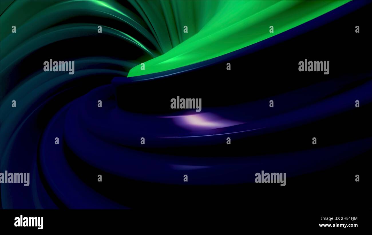 Animation of multi-colored swirling lines. 3D minimal abstract shapes continuously looping in a ...