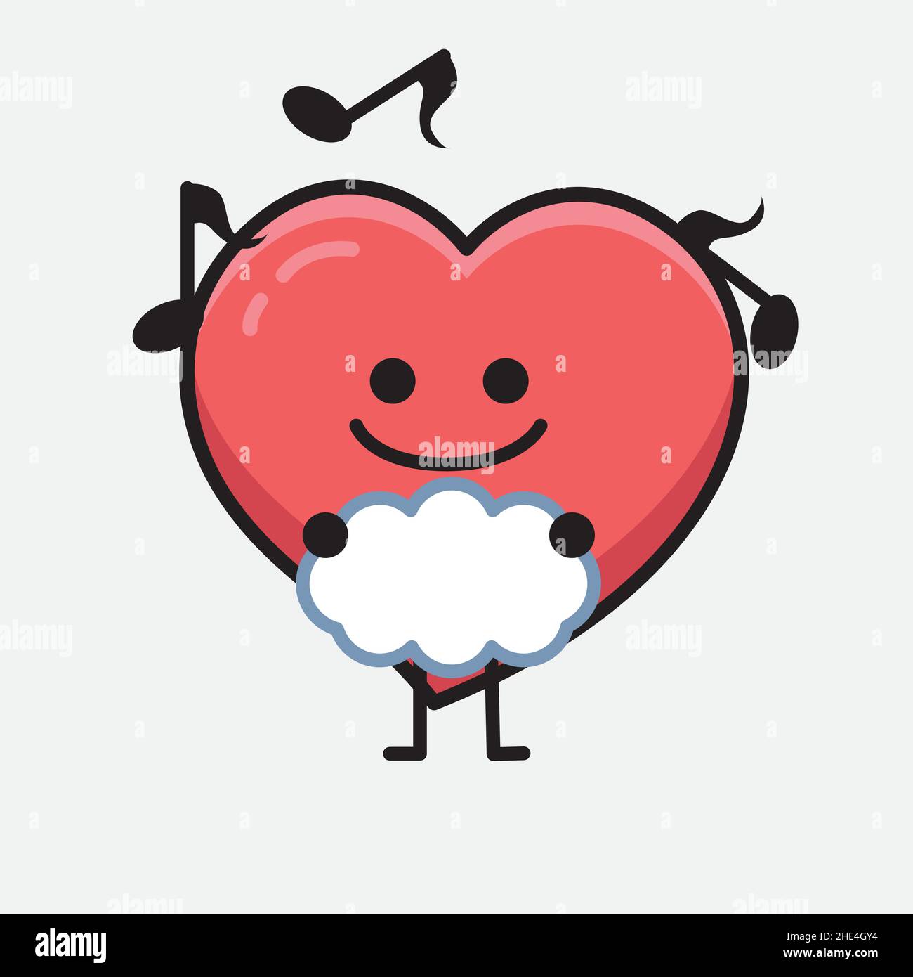 Heart Character Mascot Vector Illustration on isolated background Stock ...