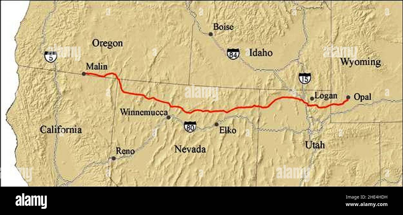 Ruby Pipeline Natural Gas Pipeline Stock Photo - Alamy