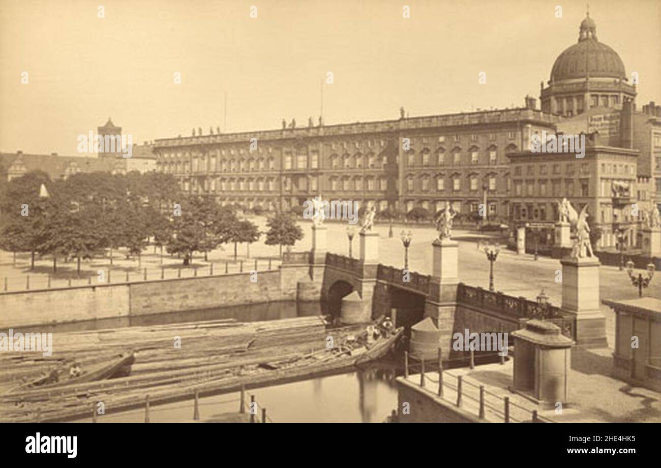 Rückwardt Berlin Schloss um 1880 Stock Photo - Alamy