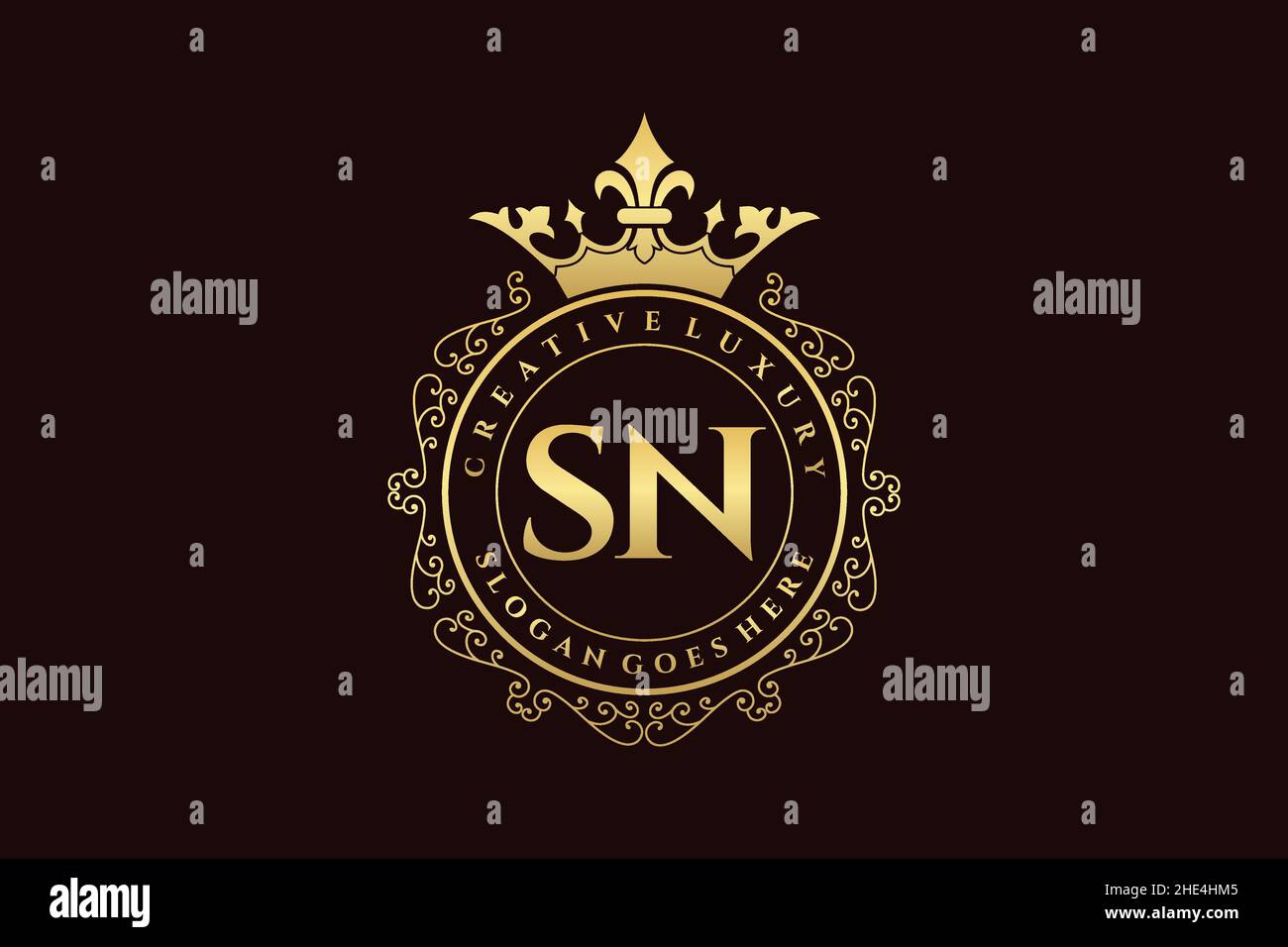 Sn monogram Stock Vector Images - Alamy