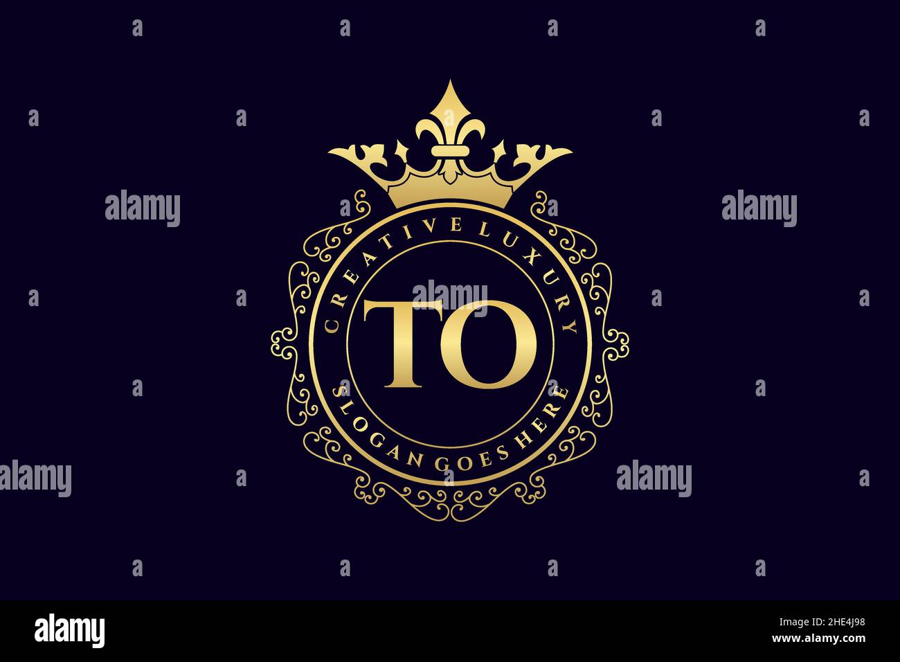 TO Initial Letter Luxury calligraphic feminine floral hand drawn ...