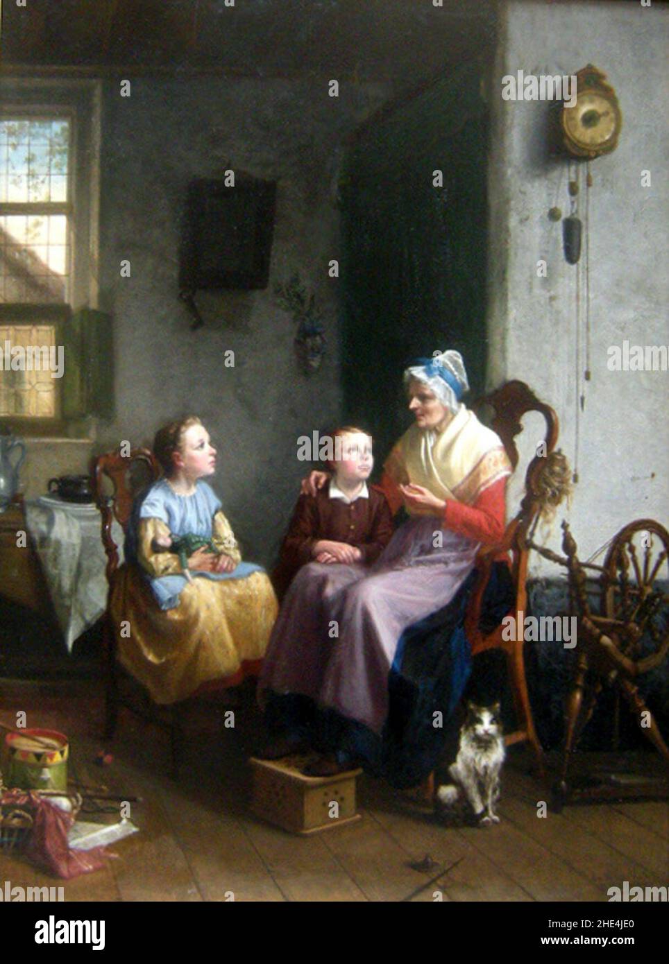 Rudolf Carl Gottfried Geißler - Oma erzählt Märchen Stock Photo - Alamy