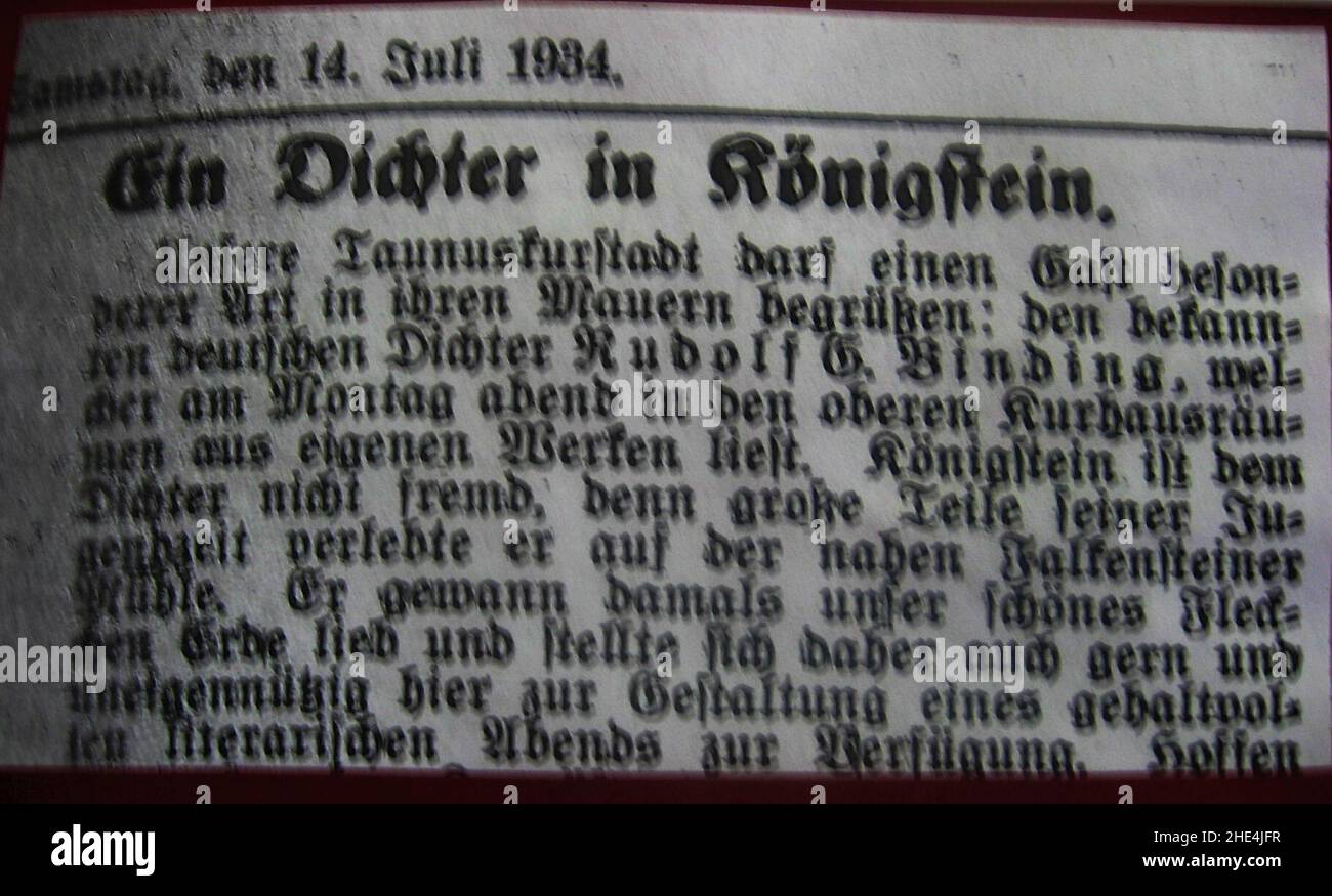 Rudolf binding hi-res stock photography and images - Alamy