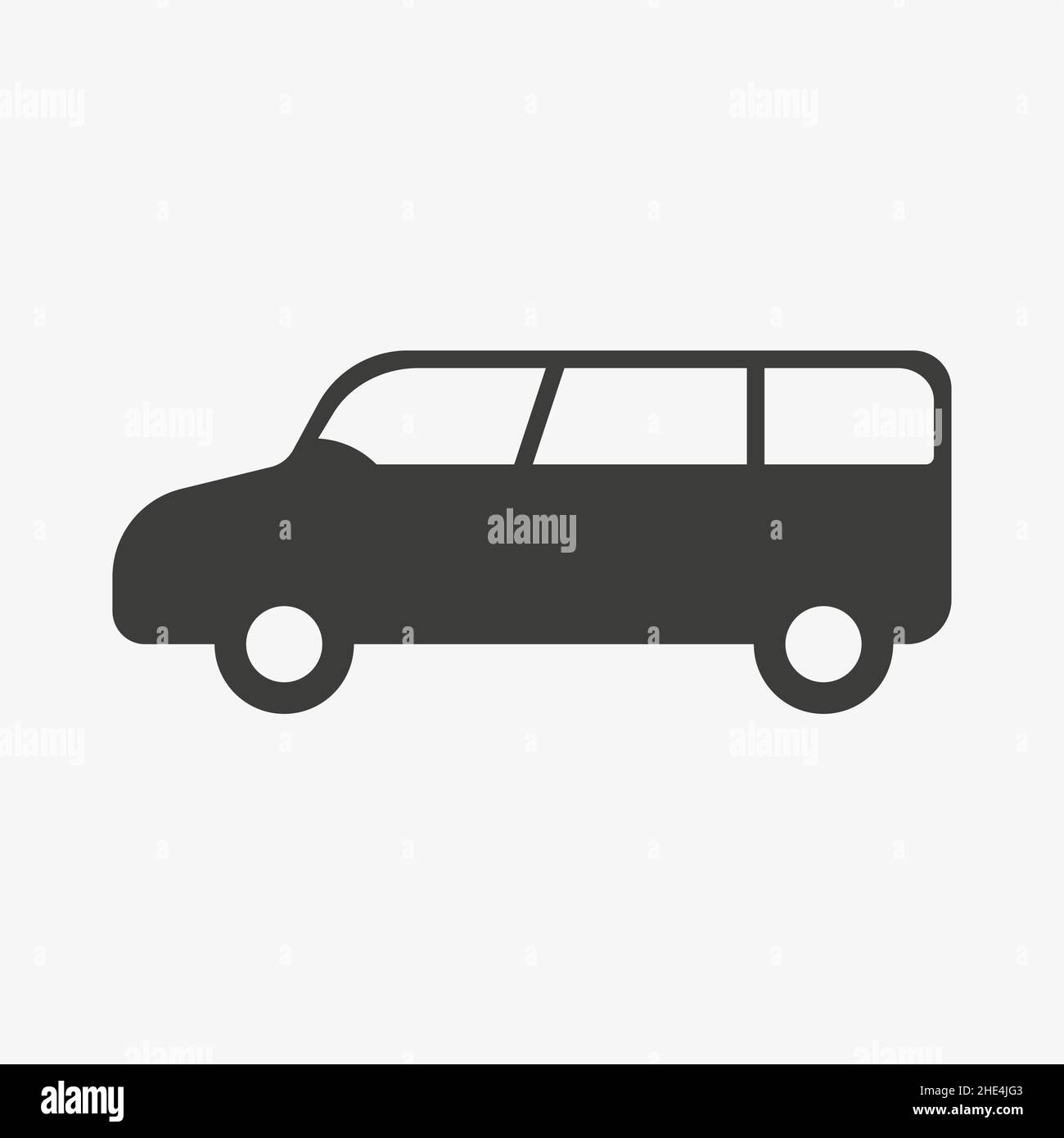Minivan vector icon. Black MPV car symbol Stock Vector Image & Art - Alamy