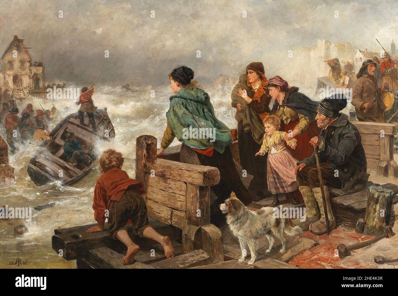 Rudolf Jordan - Storm by the Coast Stock Photo - Alamy