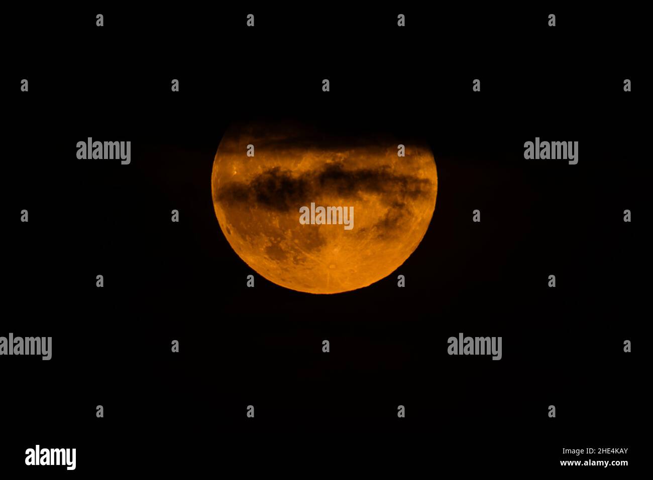 A Great super orange full moon in the sky Stock Photo - Alamy