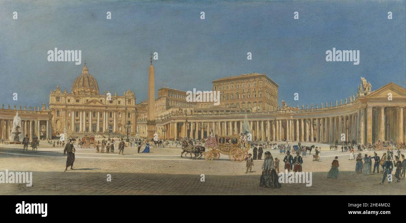 Rudolf von Alt - Sanct Peter Rom Stock Photo - Alamy