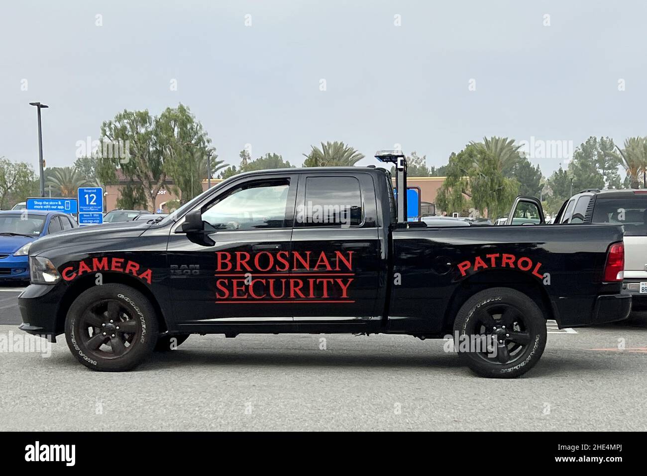 A Brosnan Sercurity services truck patrols a Walmart Supercenter ...