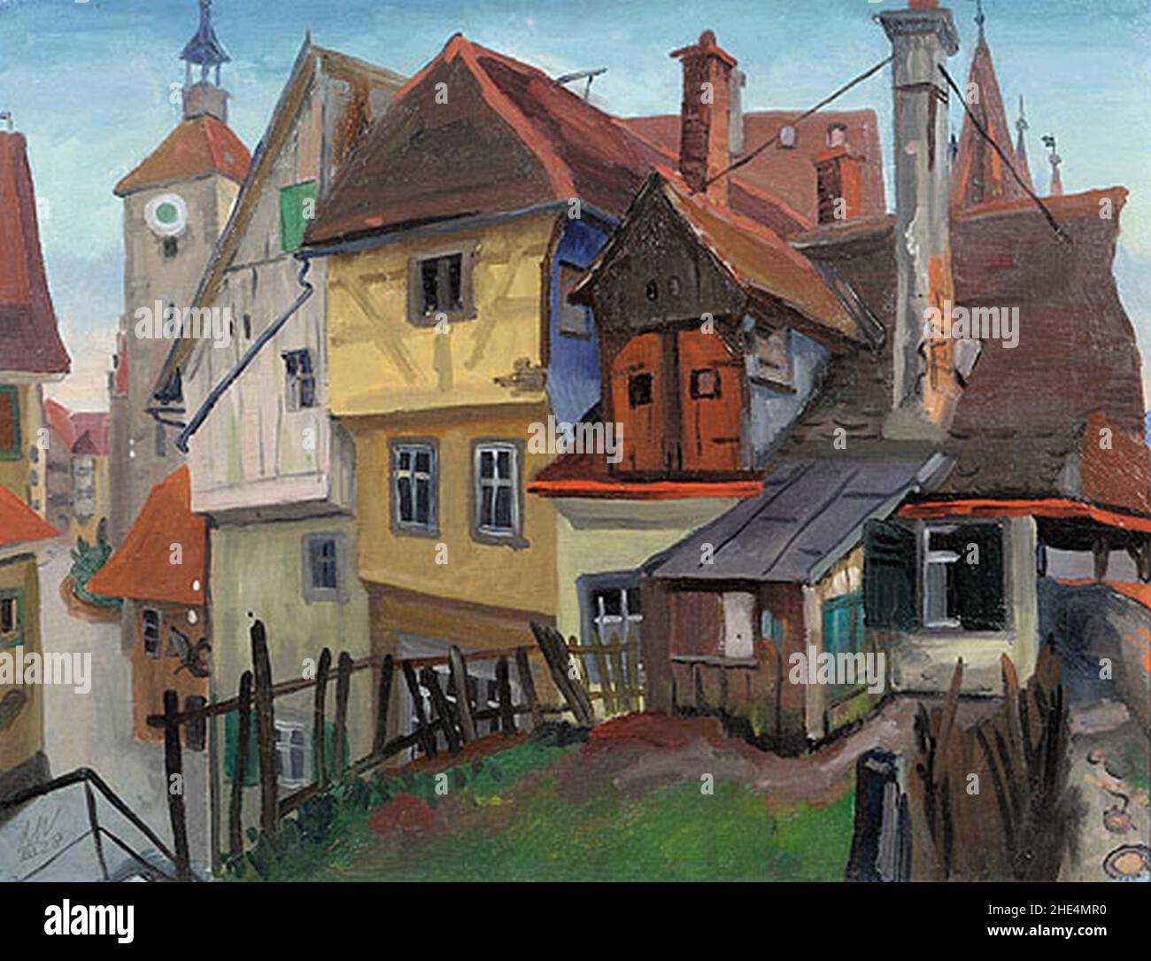 Rudolf Wacker Lindau Auf der Mauer II 1928 Stock Photo - Alamy