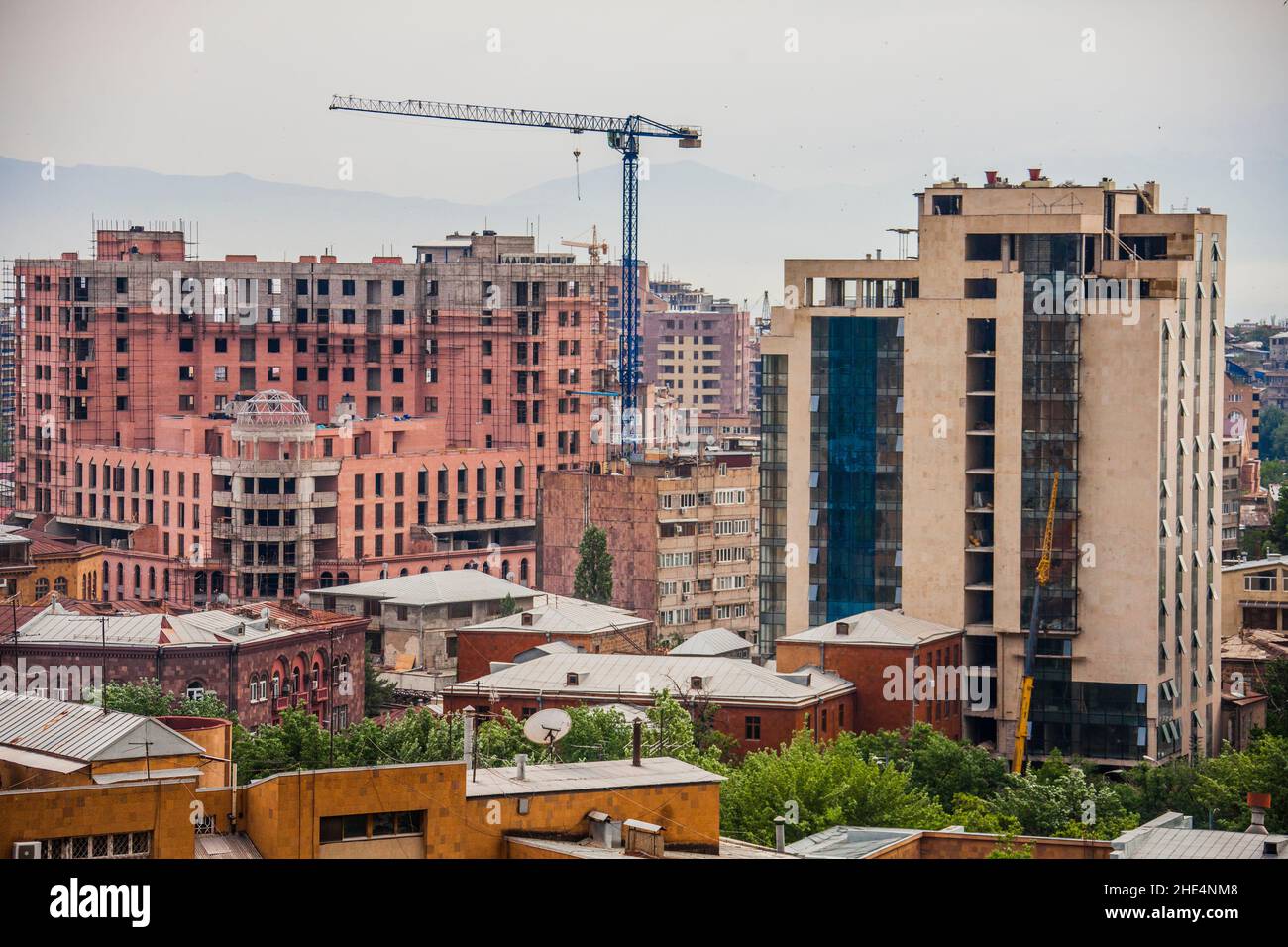 View of Yerevan city from the top of the Cascade complex, Yerevan ...